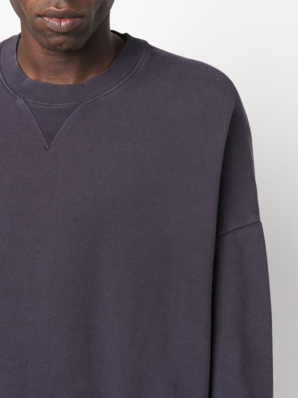 Blue drop-shoulder crew-neck sweatshirt - ENTIRE STUDIOS men Blue drop-shoulder crew-neck sweatshirt - ENTIRE STUDIOS men
